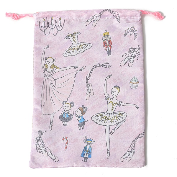 【イツコルベイユ】バレエ 巾着 シューズケース 片側メッシュ （2柄）｜バレエ専門店ミニヨン本店